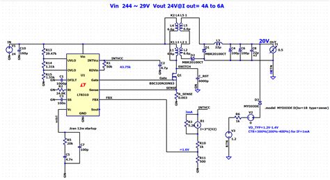 resistors simulation issues in forward converter current mode design