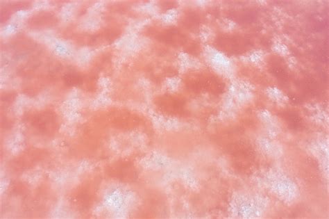 호수에서 분홍색 결정화 소금의 고해상도 질감을 닫습니다 공간 풍경 자연의 비지터리 색상 여행 사진 배경 땅에 말린 분홍색 바다