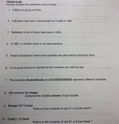 Solved TRUE FALSE Indicate Whether The Statement Is True Or Chegg