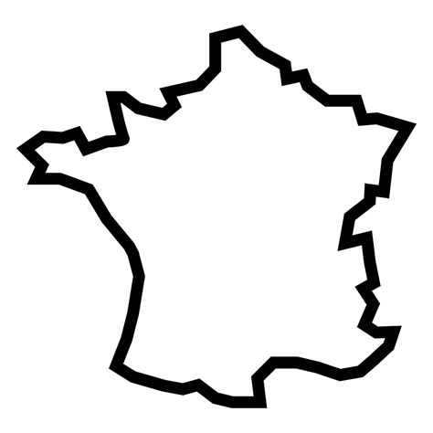 Black Vector France Outline Map Isolated On White Background 41413546