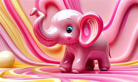 Cute Elephant In Creamy Colorful Fantasy Candy World Stock Footage Video Of World Sugar