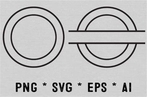 Circle Frame Svg Border Split Monogram Graphic By Shoby Z · Creative Fabrica