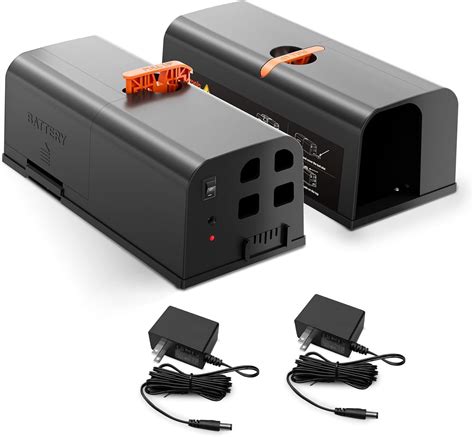 Upgraded Electric Mouse Trap Indoor, 2 Pack Electronic Rat Trap Zapper with High Voltage ...