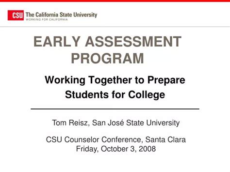 Ppt Early Assessment Program Powerpoint Presentation Free Download Id 187397