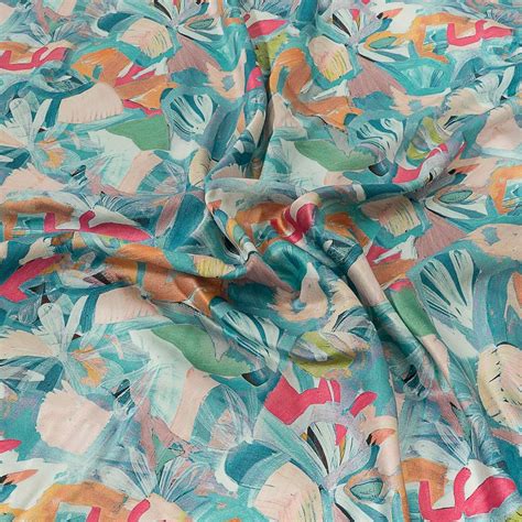 Multi Colour Modal Satin Printed Fabric 190meter Piece