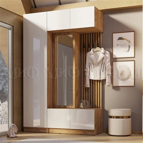 Прихожая Роджина Дуб Крафт белый глянец Миф