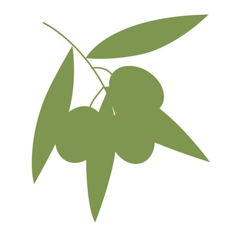 Olive Branch Simple Icon For Your Design Vector Illustration
