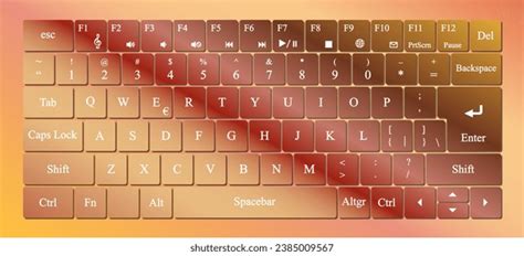 Qwerty Keyboard Layout Vector Qwerty Keyboard Vector Art Icons And