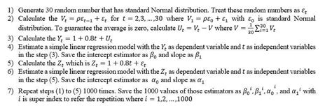Simulation Of The Linear Regression Model With Autocorrelated Errors