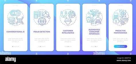 Ai And Data Science Solutions Blue Gradient Onboarding Mobile App