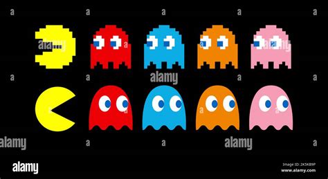 Pacman Classic Arcade Game In Vector Format Stock Vector Image And Art
