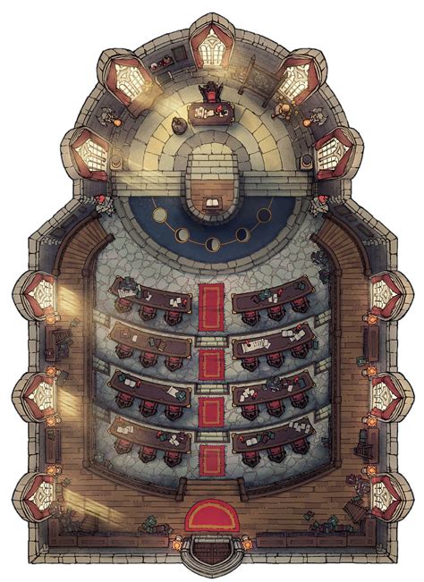 The Wizarding School Classroom Battle Map 2 Minute Tabletop