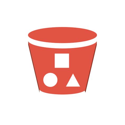 bucket content delivery objects s3 storage with icon