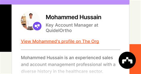 Mohammed Hussain Key Account Manager At Quidelortho The Org