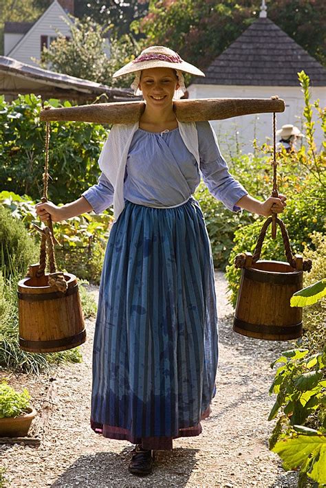 Carrying Water Using A Yoke 18th Century Fashion 18th Century
