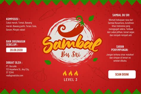Gratis Contoh Label Makanan Keren Canva