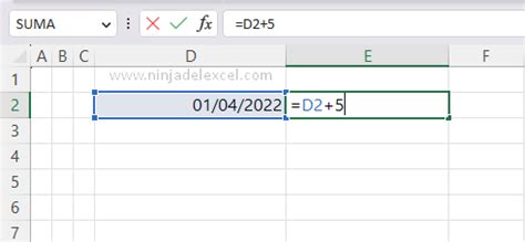 Sumar Fechas con Números en Excel Ninja del Excel