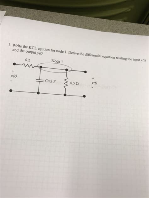 solved write the kcl equation for node 1 derive the
