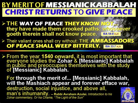 The Messianic Kabbalah Revolution Why Do We Have Wars How Can We