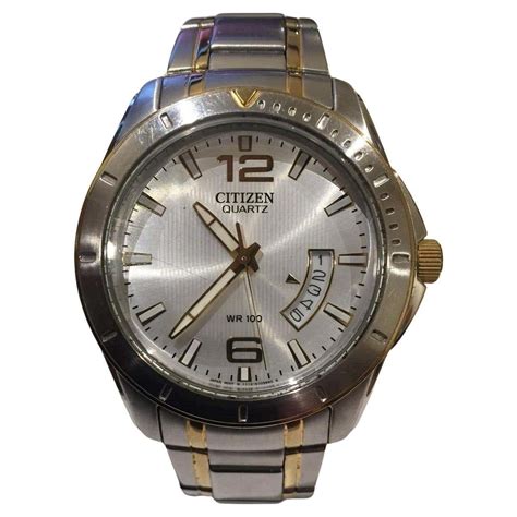 Citizen Quartz S Steel Gents Watch With Date Display For Sale At 1stdibs