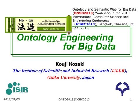 Ontology Engineering For Big Data Ppt