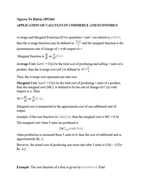 Calculus Project Pdf