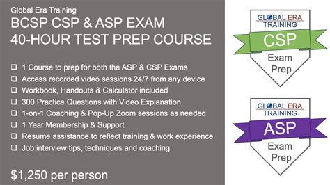 Bcsp Asp And Csp Exam Prep Online Zoom Ch4 Training