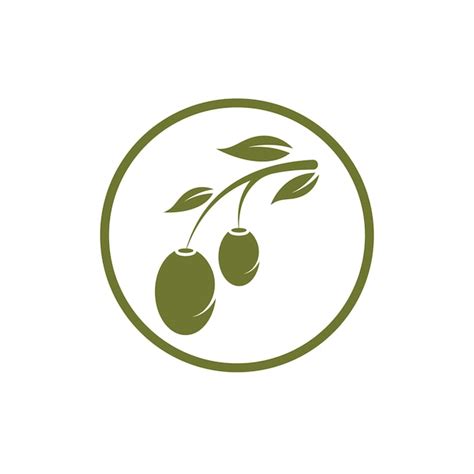 올리브 나무 벡터 일러스트 레이 션 프리미엄 벡터