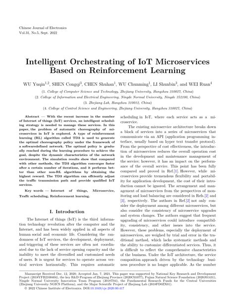 Pdf Intelligent Orchestrating Of Iot Microservices Based On