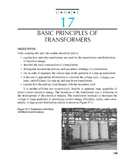 12 Basic Principles Of Transformer U • N • I • T 17 Basic Principles Of Transformers
