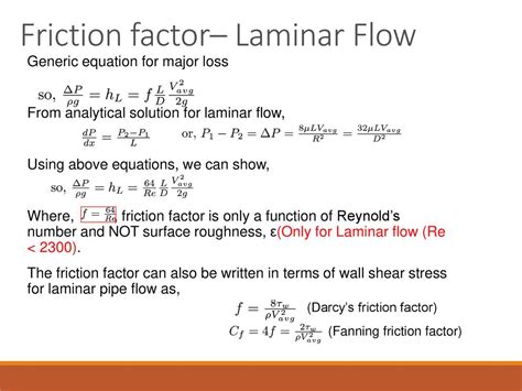 pipe flow major and minor losses ppt download