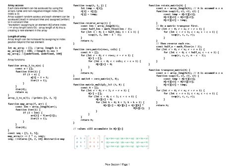 Array Cheatsheet Array Access Each Data Element Can Be Accessed By