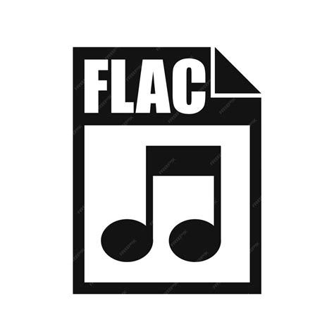 Icono De Archivo Flac Estilo De Diseño Plano Vector Premium