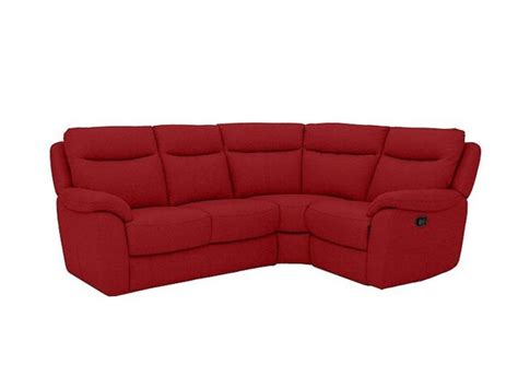 Snug Compact Fabric Right Hand Facing Corner Sofa Red By Furniture Village