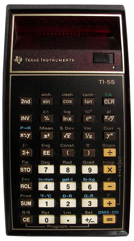 texas instruments ti 55 pcjs machines