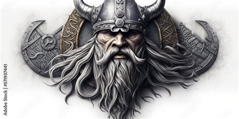 Angry Viking Face Tattoos
