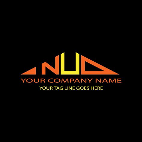 Nud Letter Logo Creative Design With Vector Graphic 8144840 Vector Art