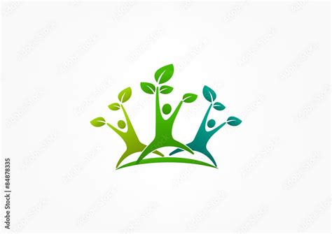 Logo People Tree Growing Healthy Stock Vector Adobe Stock