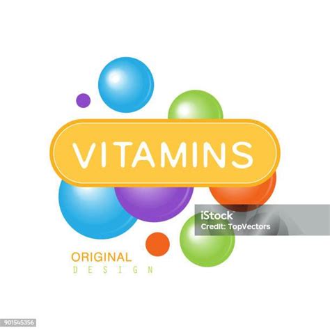 비타민 로고 템플릿 원래 디자인 약국 레이블 벡터 일러스트 레이 션 0명에 대한 스톡 벡터 아트 및 기타 이미지 0명 개념 건강한 식생활 Istock