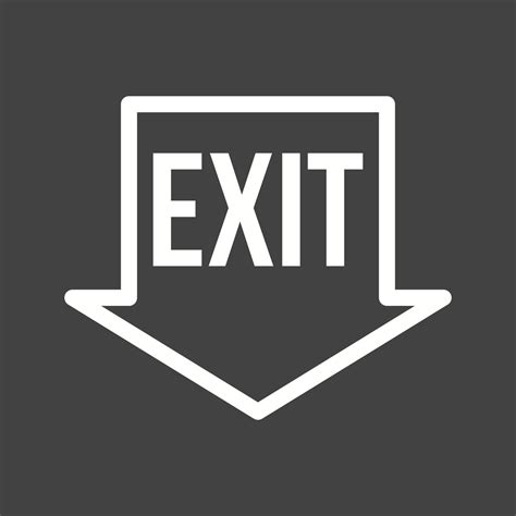 Exit Line Inverted Icon 14367812 Vector Art At Vecteezy
