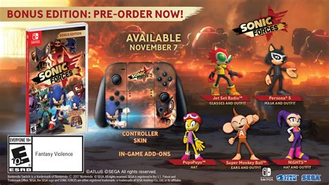 Sonic Forces Launches On Switch On November 7 Bonus Edition Revealed Nintendosoup