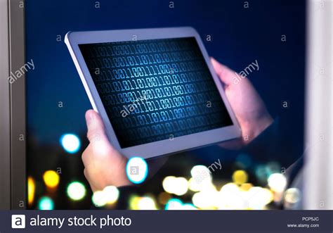 dark web and cyber security concept man or hacker using tablet late at