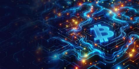 Blockchain Technology Network Connection Abstract Background Premium Ai Generated Image