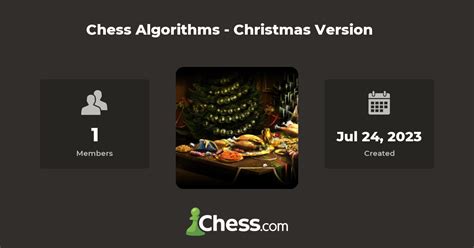 Chess Algorithms Christmas Version Chess Club