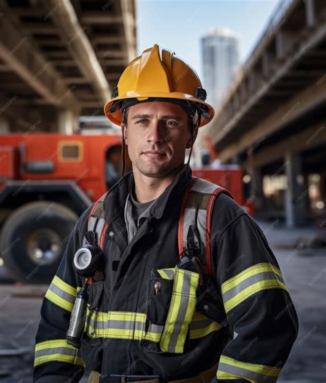 Premium Photo Uniform Emergency Protection Fireman Men Helmet Safety