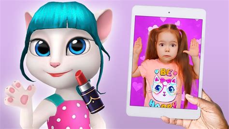 Nastya And The Beautiful Kitty Angela Play The Game Mom Takes Care Of