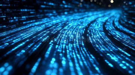 Abstract Blue Glowing Data Stream Background Stock Illustration Illustration Of Binary Modern