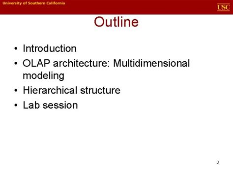 The Multidimensional Model Olap I Developed By Dr
