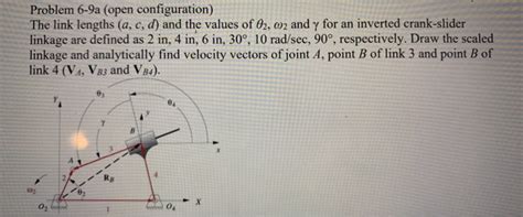 solved problem 6 9a open configuration the link lengths