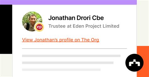 Jonathan Drori Cbe Trustee At Eden Project Limited The Org